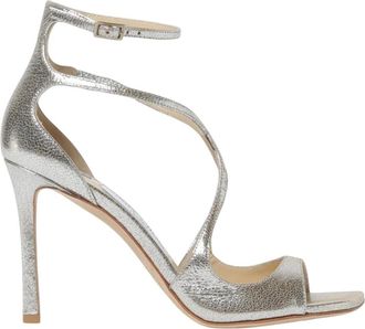 Jimmy Choo London Femme, Chaussures, Jaune, Taille: 39 EU Talons en Cuir M&eacute;tallique en Or