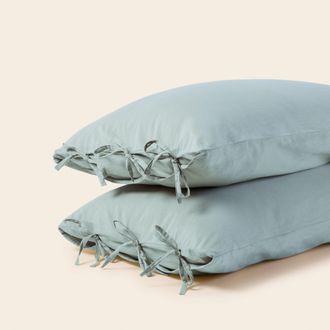 Madura Lot De 2 Taies DOreiller Satheene Vert eucalyptus - VERT