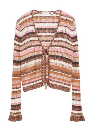 Comma Cardigan Strickjacke Strickjacke aus Ajourstrick