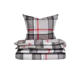 Schiesser Bettwäscheset Talisa - Feinbiber - 2-teilig - 135 x 200 cm - Grau