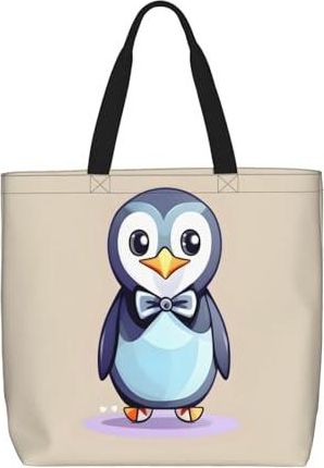 Generic Imprim&eacute;s De Pingouins Mignons Sac &Agrave; Bandouli&egrave;re Imperm&eacute;able Tote Bag D&eacute;contract&eacute; Sac Fourre-Tout Pour Gym Shopping Travail