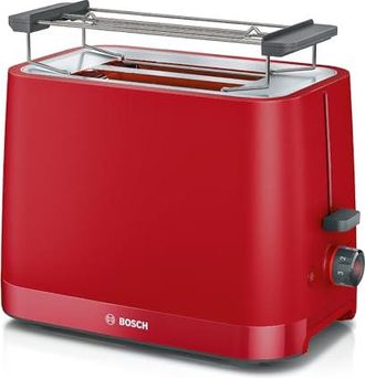 Bosch Kompakt Toaster MyMoment TAT3M124, entnehmbarer klappbarer Brötchenaufsatz, mit Auftaufunktion, Abschaltautomatik, Liftfunktion, Brotzentrierung, idea