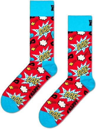 Happy Socks Socken mit Dad-Schriftzug in Comic-Print in