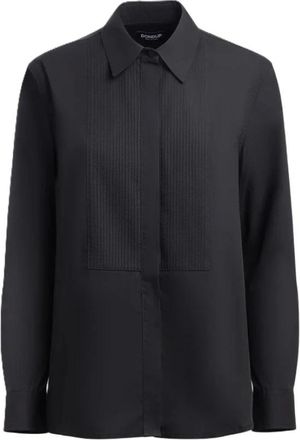 Dondup Femme, Blouses et Chemises, Noir, Taille: 38 FR Camicia Regular in Popeline