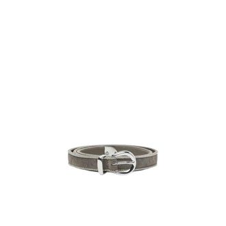 PESERICO Femme, Accessoires, Gris, Taille: 95 CM Suede Leather Belt