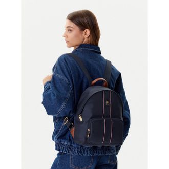 Tommy Hilfiger Rucksack Tommy Hilfiger Popette Dome AW0AW17651 Dunkelblau