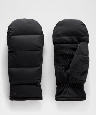 lululemon Wunder Puff F&auml;ustlinge - Gr&ouml;&szlig;e L in Black