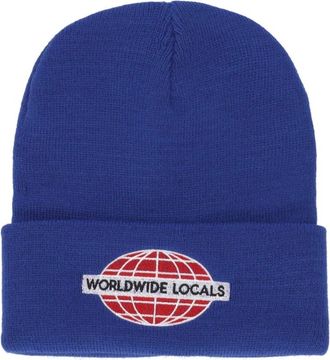 Usual K&ouml;nigsblaue Beanie-M&uuml;tze mit Stickerei - - Accessories - Herren - Blau - ONE SIZE