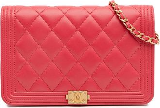 Chanel Hobo Bags - Quilted Caviar Boy Wallet on Chain - Gr. unisize - in Rot - für Damen