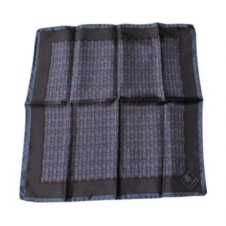 Dolce & Gabbana Dunkelblaues K&auml;fer-Seidentuch - - Accessories - Herren - Blau - ONE SIZE