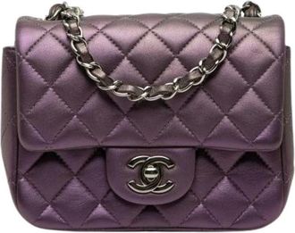 Chanel Sac bandouli&egrave;re matelass&eacute; Pre-owned - Femme - Pre-owned - Violet - Taille: ONE Size