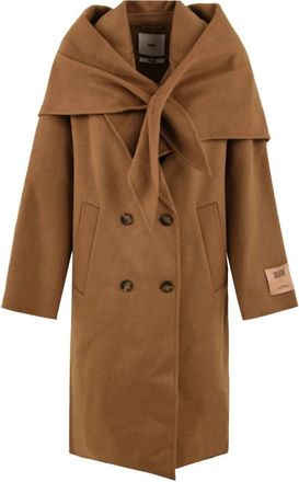 SOLOTRE Doppelreihiger Bandana-Mantel - - Coats - Damen - Braun - XL