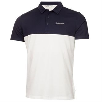 Calvin Klein Poloshirt f&uuml;r Herren, Mit Kragen (Wei&szlig;/Marine)