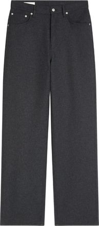 Dries Van Noten pantalon à coupe cinq poches - Gris