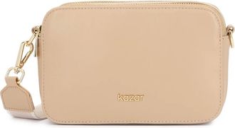 Kazar Femme, Sacs, Beige, Taille: ONE Size Sac bandouli&egrave;re en cuir avec cha&icirc;ne et ceintures