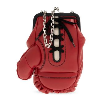 Moschino Femme, Sacs, Rouge, Taille: ONE Size Sac bandouli&egrave;re avec motif gant