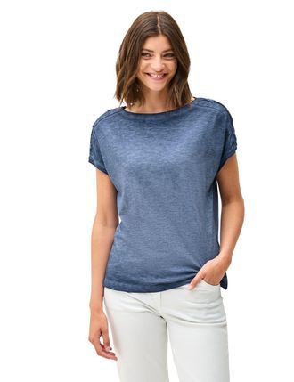 Cecil Damen T-Shirt mit Knopfdetail