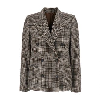 Brunello Cucinelli Zweireihige Jacke - - Jackets - Damen - Beige - L