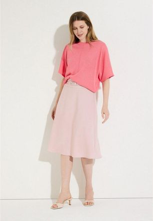 More & More Strickpullover dezent gl&auml;nzender Kurzarmpullover