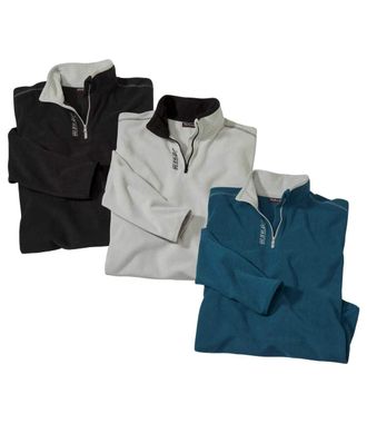 Atlasformen 3er-Pack Microfleece-Pullover - 3XL