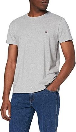 Tommy Hilfiger Homme Core Stretch Slim Cneck Tee T Shirt, Gris (Cloud Htr 501), M EU