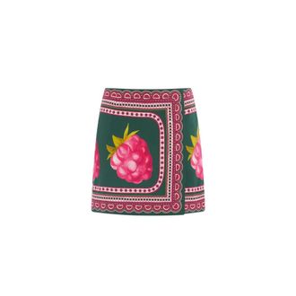 La DoubleJ Romantischer Minirock mit Himbeer-Print - - Skirts - Damen - Mehrfarbig - S