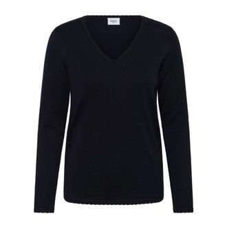 Saint Tropez MilaSZ LS V-Neck Pullover - Femme - Pulls - Noir - Taille: 38 FR