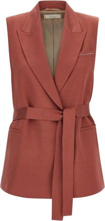 PESERICO Femme, Vestes, Rouge, Taille: 40 FR Gilet crois&eacute;