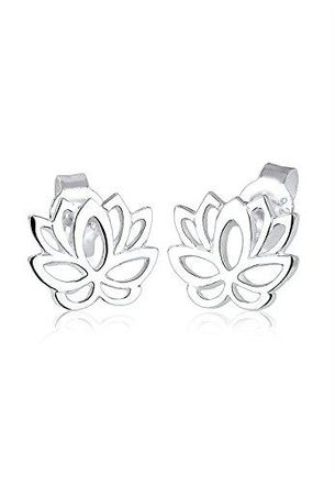 Elli Boucles dOreilles Femme Fleur de Lotus en Filigrane en Argent Sterling 925