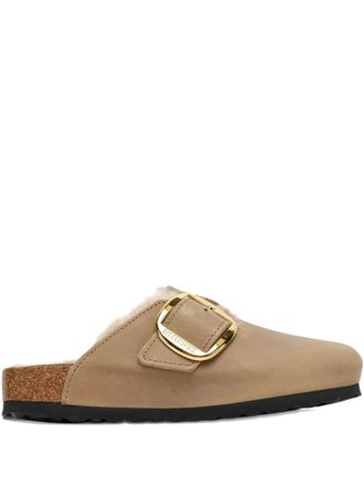 Birkenstock mules Boston en daim - Marron