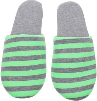 IFUNDOM Pantoufles de Voyage Pliables pour Femme L&eacute;g&egrave;res en Coton Vert Semelle Antid&eacute;rapante pour H&ocirc;tel Spa et Usage Int&eacute;rieur Confortables et Compactes pour 