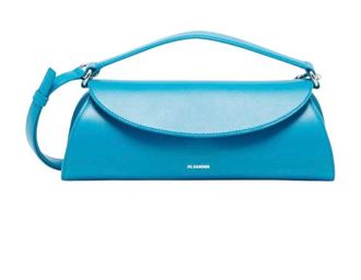 Jil Sander Turquoise Leather Cannolo bag