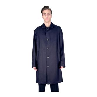 Mauro Grifoni Homme, Manteaux, Bleu, Taille: L Manteau crois&eacute; classique