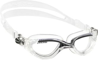 Cressi Flash Goggles Clear/Clear Black, Herren Schwimmbrille mit separatem Okular Anti Beschlag, Anti Kratz und Anti UV Gläsern, Transparent/Schwarz_Transpar