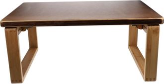 Cabilock Praktischer Japanischer Faltbarer Tatami Teetisch aus Umweltfreundlichem Material Kleiner Klappbarer Couchtisch für Wohnzimmer und Balkon Kompakt und 