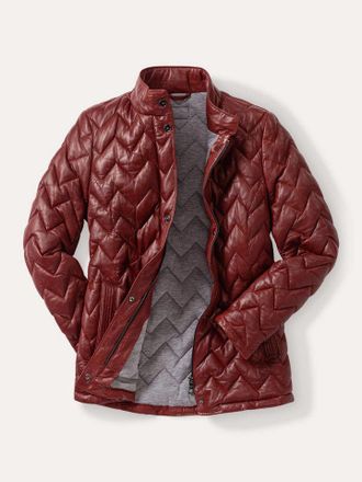 Walbusch Lederjacke Damen Lammnappa Jacke Sandwichstepp Stehkragen, w&auml;rmend, Kurzgr&ouml;&szlig;e