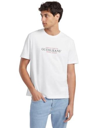 Guess Guess, Maglietta da Uomo American Tradition, Bianco, M