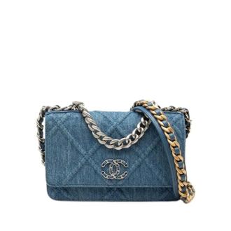 Chanel Pre-owned 19 Sac Bandouli&egrave;re - Femme - Pre-owned - Bleu - Taille: ONE Size