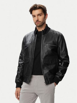 Joop Lederjacke Clouson 80100851 Schwarz Regular Fit