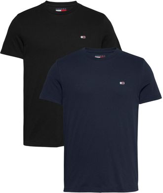 Tommy Jeans Herren TJM Xslim 2pack Jersey Tee EXT Dm0dm20687, Multi (Black/Dark Night Navy), XXL