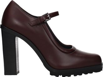 Max Mara Mary Donna talons en cuir marron
