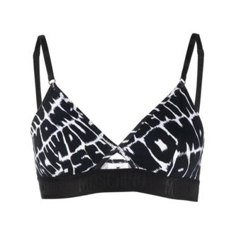 Moschino Fantasy Print Triangel-BH - - Underwear - Damen - Schwarzk - XL