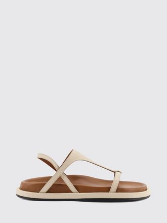 ATP Atelier Niedrige Slingback-Sandalen aus genarbtem Leder mit offener Spitze