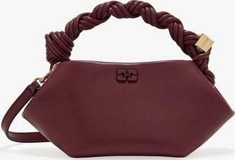Ganni Bordeauxfarbene Mini Bou Tasch burgunderrot rot