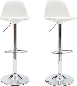 Miliboo 2 Design-Barhocker steevy Weiß