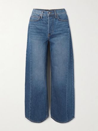 Veronica Beard Jean Barrel Taille Haute Ryder - Bleu