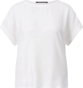 Luisa Cerano Femme, Blouses et Chemises, Blanc, Taille: 42 FR Chemisier en mélange de soie avec dos en jersey