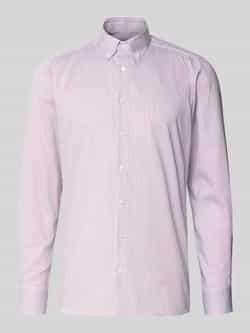 Olymp Level 5 Slim Fit Business-Hemd mit Button-Down-Kragen