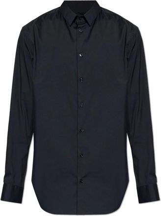 Giorgio Armani Homme, Chemises, Bleu, Taille: 5XL Chemise en tissu stretch avec baleines de col