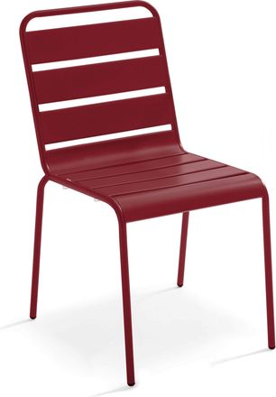 Oviala Gartenstuhl aus Metall, Purpur - Palavas